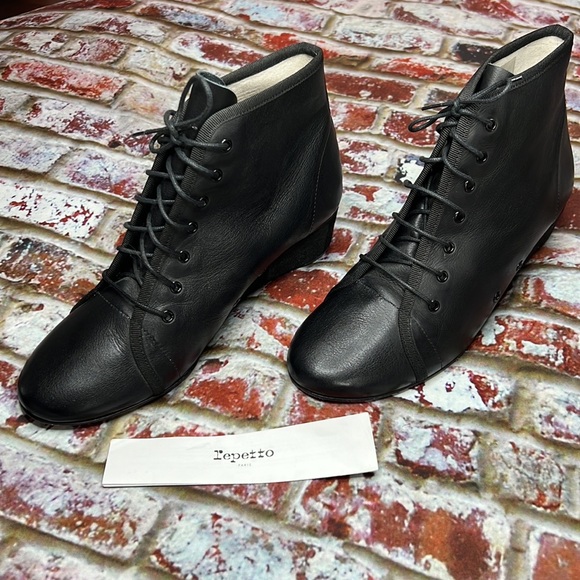 Repetto | Shoes | Repetto Paris Black Leather Ankle Booties Boots ...